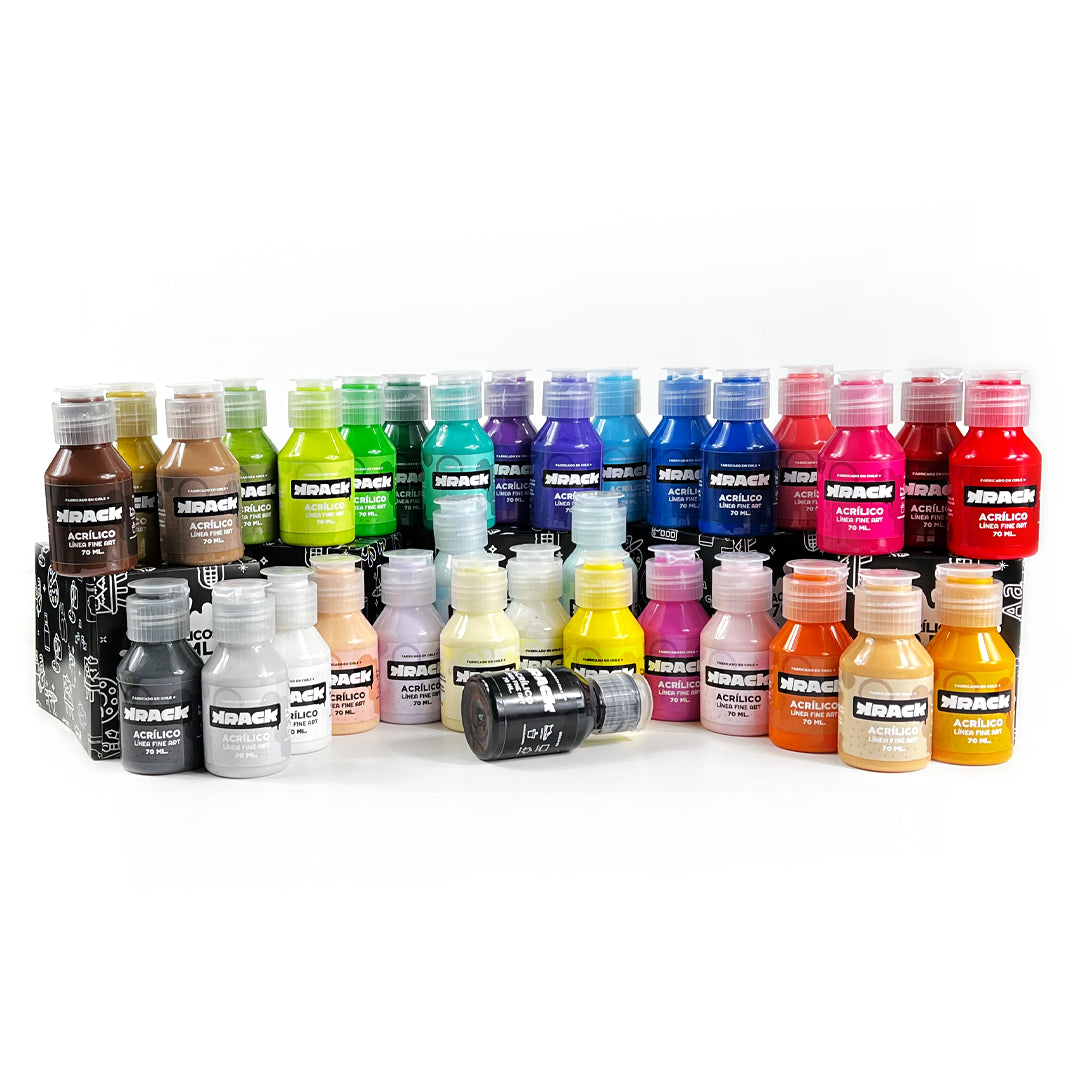 PACK ACRÍLICOS GAMA COMPLETA 70ml – Pinturas Krack