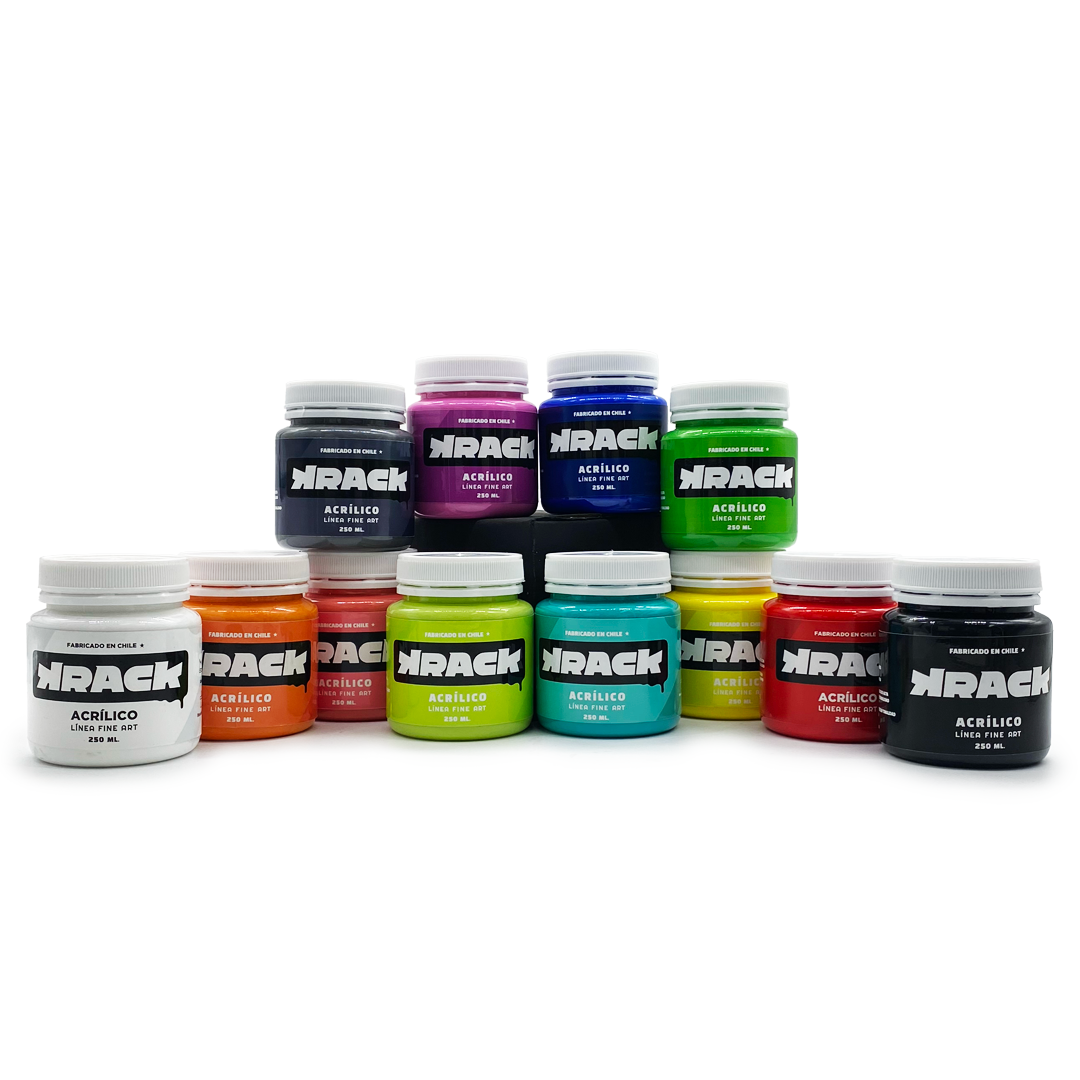 Pack Acrílicos 250ml 12 Colores a elección – Pinturas Krack